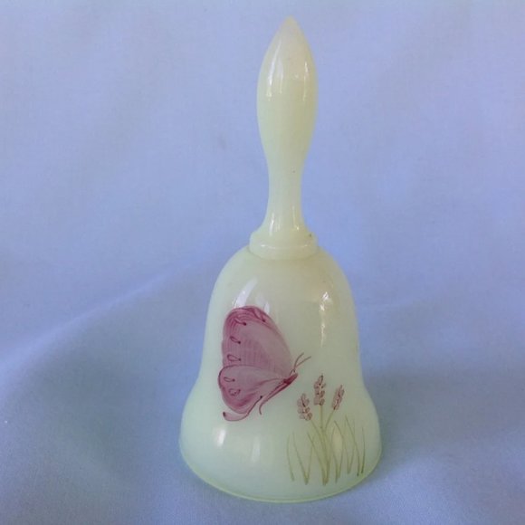 Fenton | Accents | Vintage Signed Small Fenton Glass Butterfly Bell ...